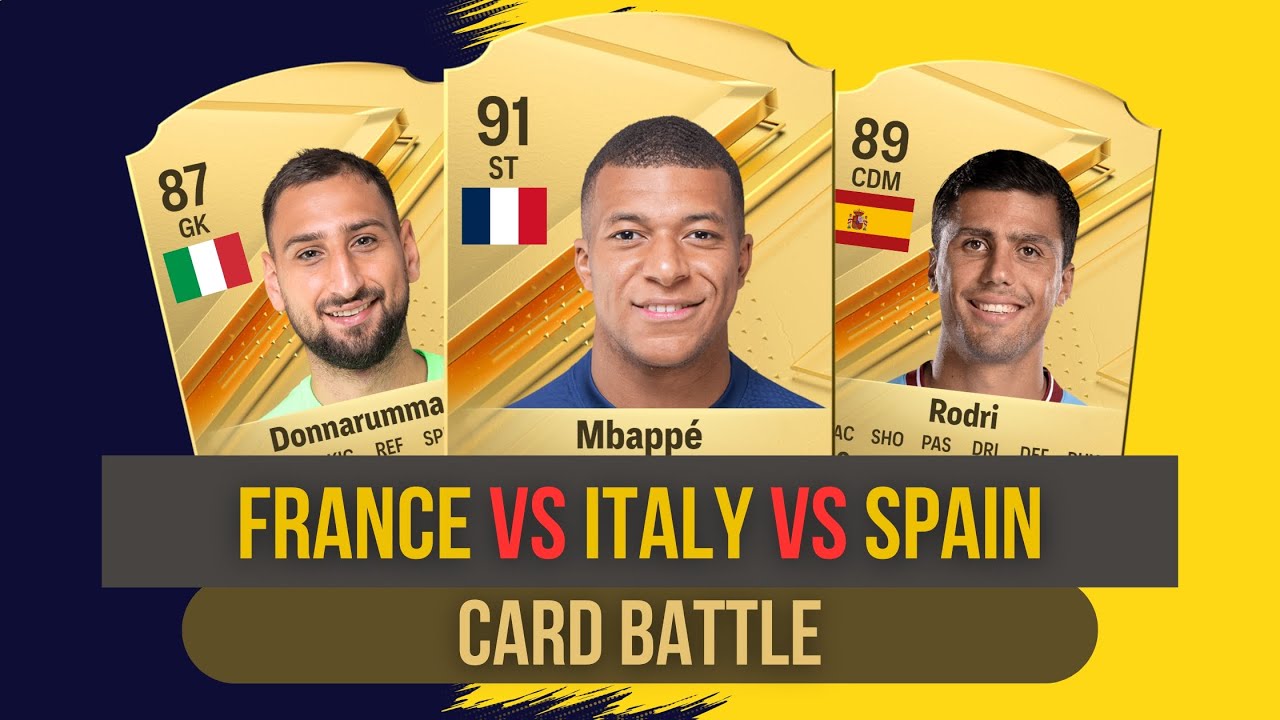 EAFC 24: France vs. Spain vs. Italy Card Battle - YouTube