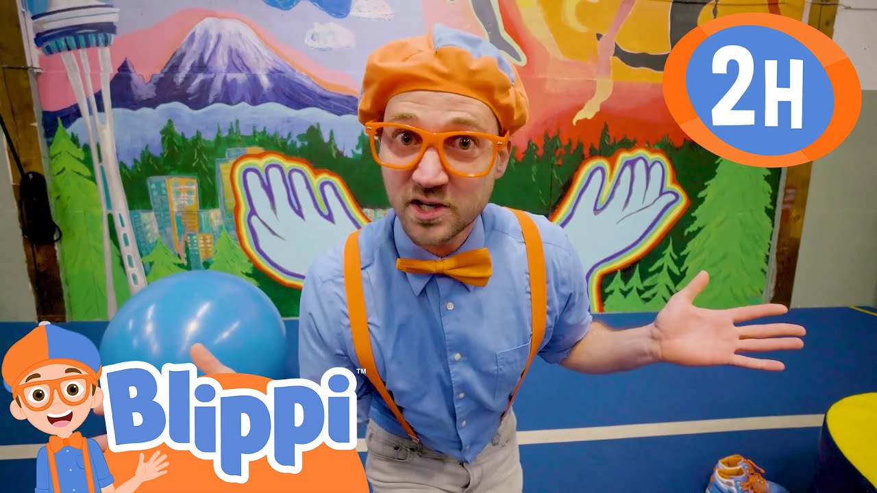 Blippi Learns Tricks at Circus Center | @Blippi | Learning for Kids ...