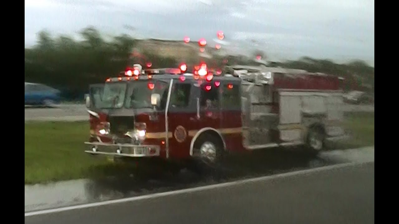 Deltona Fire Rescue Engine & Volusia County Sheriff's Office cruiser on ...