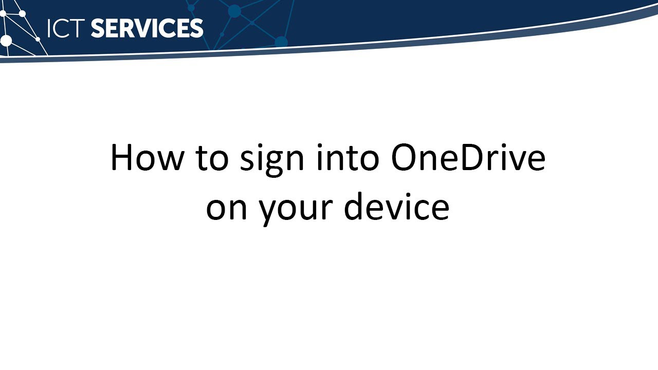 OneDrive - How to sign in on your device - YouTube