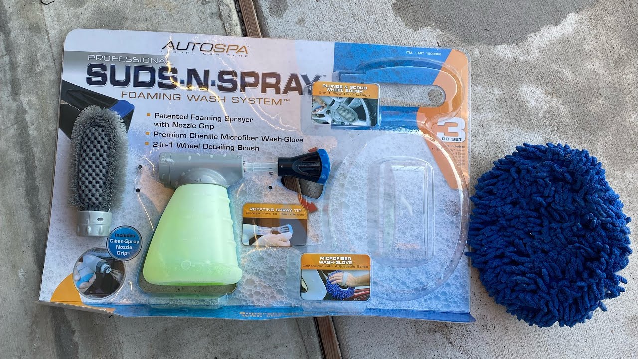 Auto spa suds n spray foaming car wash system from Costco - YouTube