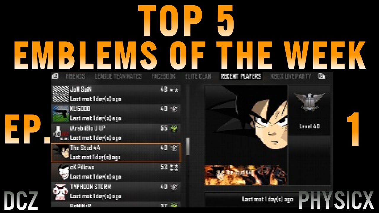 Black Ops 2 | Top 5 Emblems of the Week Ep 1 + bonus (BO2 Playercards ...