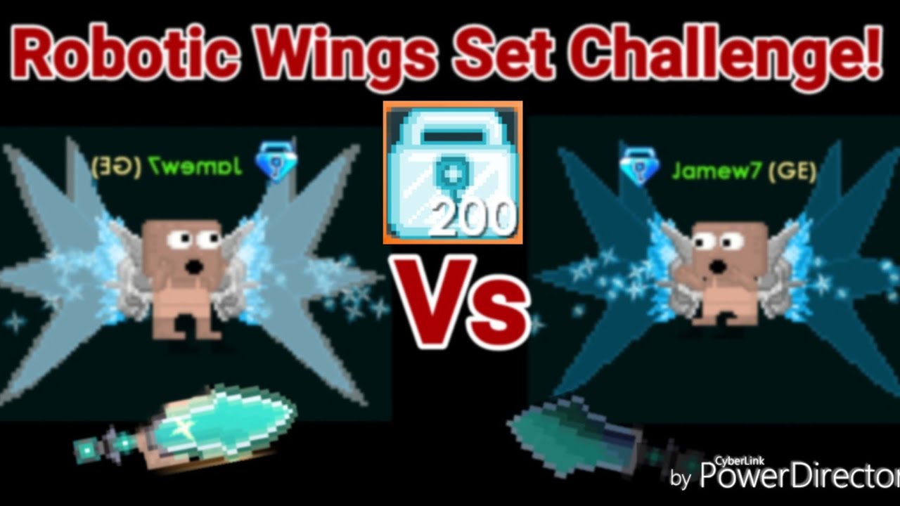 Growtopia - Robotic Wings Set Challenge! (NEW SET! ) OMG! - YouTube