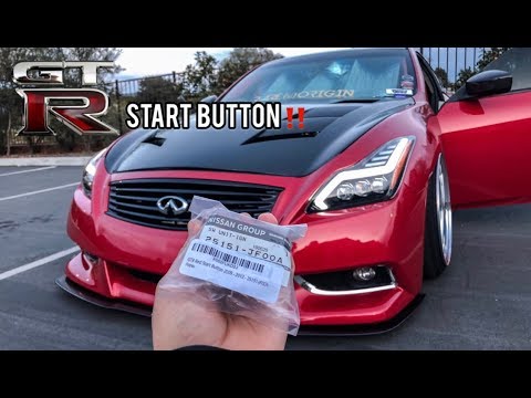 OEM Nissan GTR Start Button On My G37 Coupe! - YouTube
