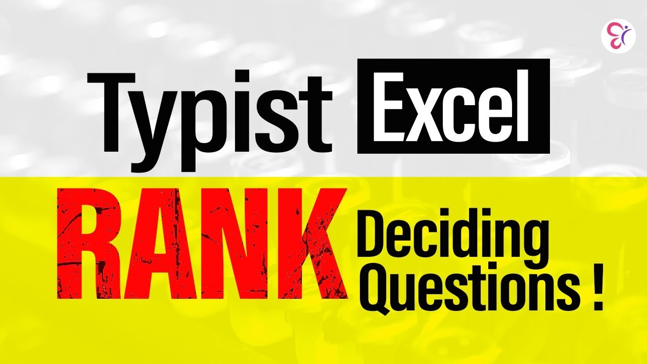 TYPIST EXAM 2024 | MS EXCEL | IMPORTANT PREVIOUS YEAR QUESTIONS ...