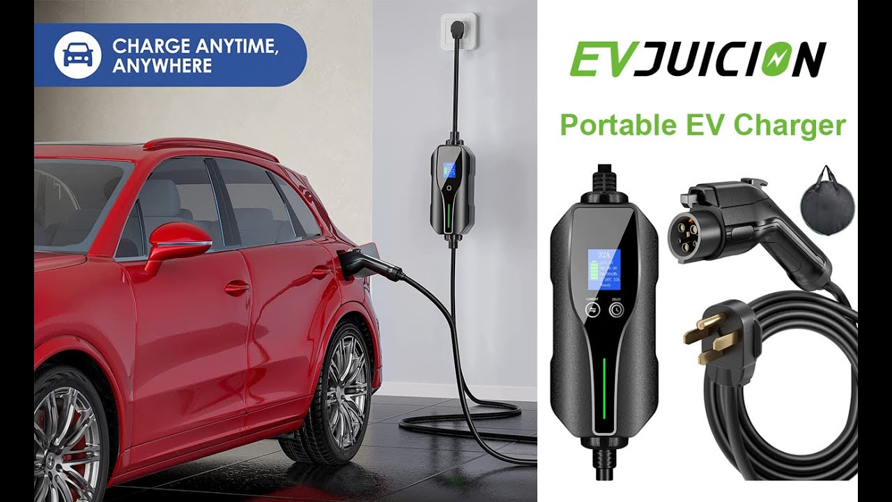EVJUICION Smart Home Level 2 EV Charger 32Amp 240V NEMA 14-50 Plug ...