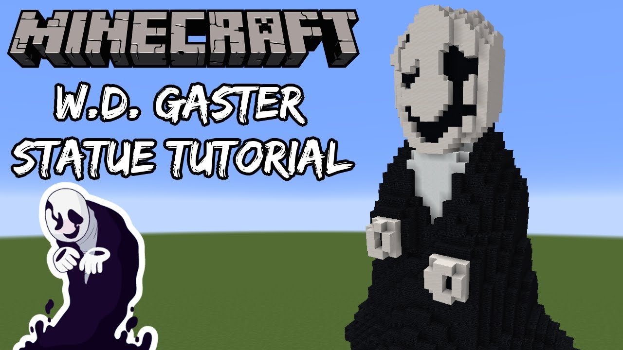 Minecraft Tutorial: Updated W.D. Gaster Statue (Undertale) - YouTube