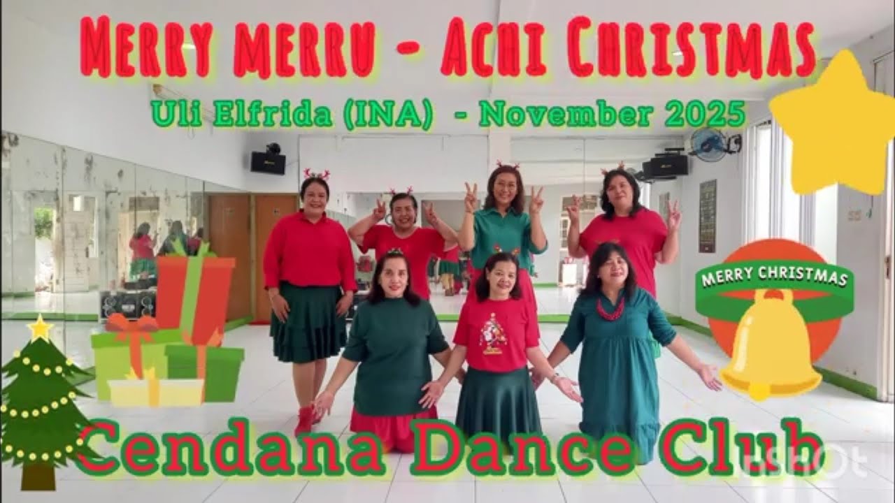 Merry Merry - Achi Christmas - Line Dance//Demo// Choreo: Uli Elfrida ...