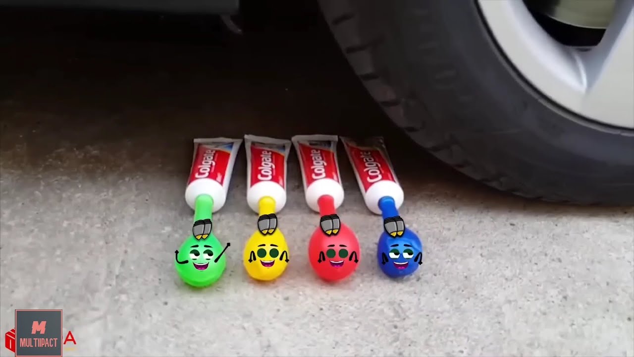 Experiment Car vs Jelly, coca cola, tooth paste । Car crunching - YouTube