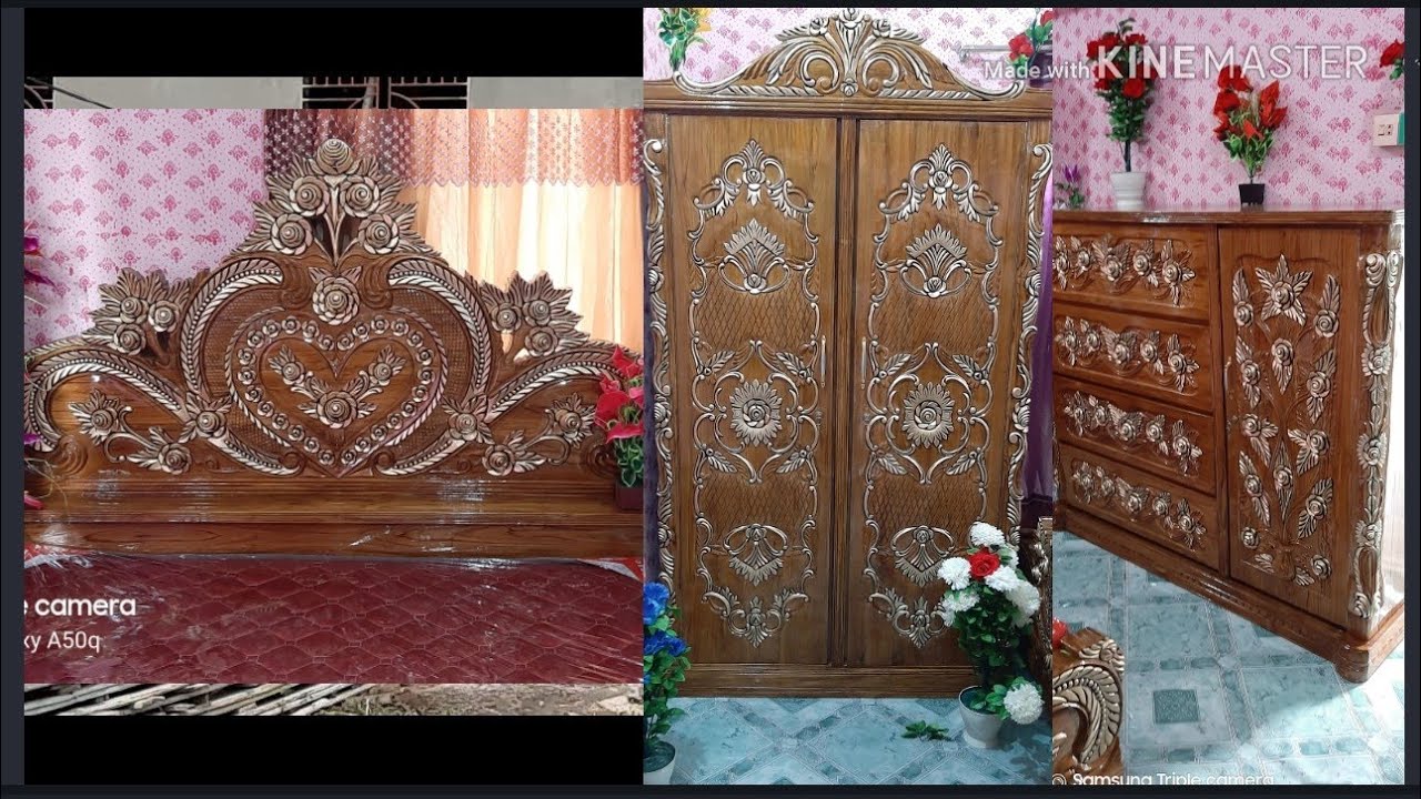 সেগুন কাঠের উপর লেকার করা গর্জিয়াস এক সেট ফার্নিচার। gorgeous full set ...