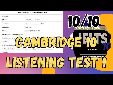 Cambridge 10 listening test 1 solve ( 10/10) Self-driver tours in the ...