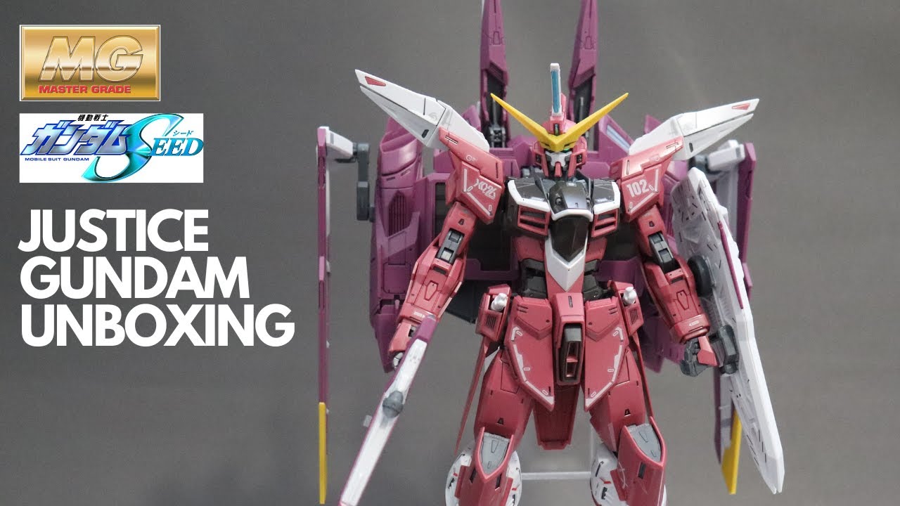MG Justice Gundam Unboxing - YouTube
