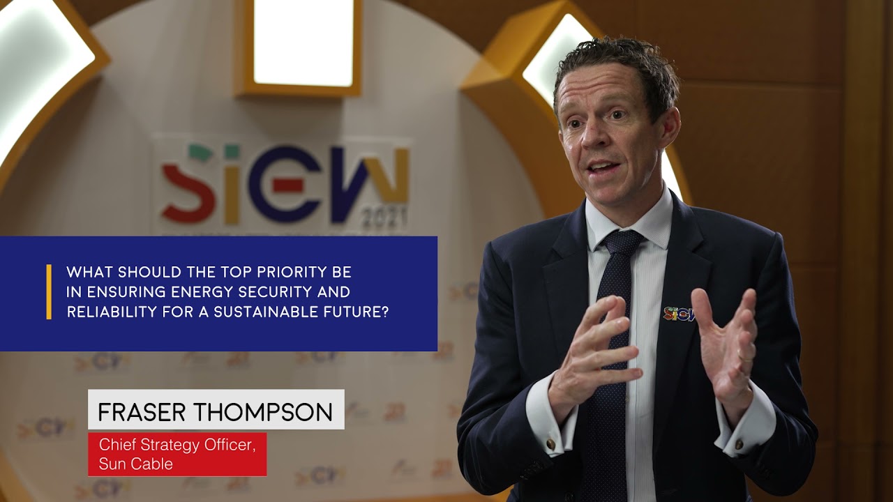 SIEW Live: Fraser Thompson, Chief Strategy Officer, Sun Cable - YouTube