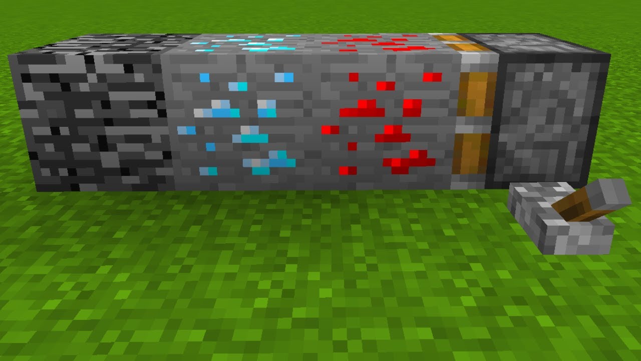 diamond ore + redstone ore = ??? minecraft - YouTube