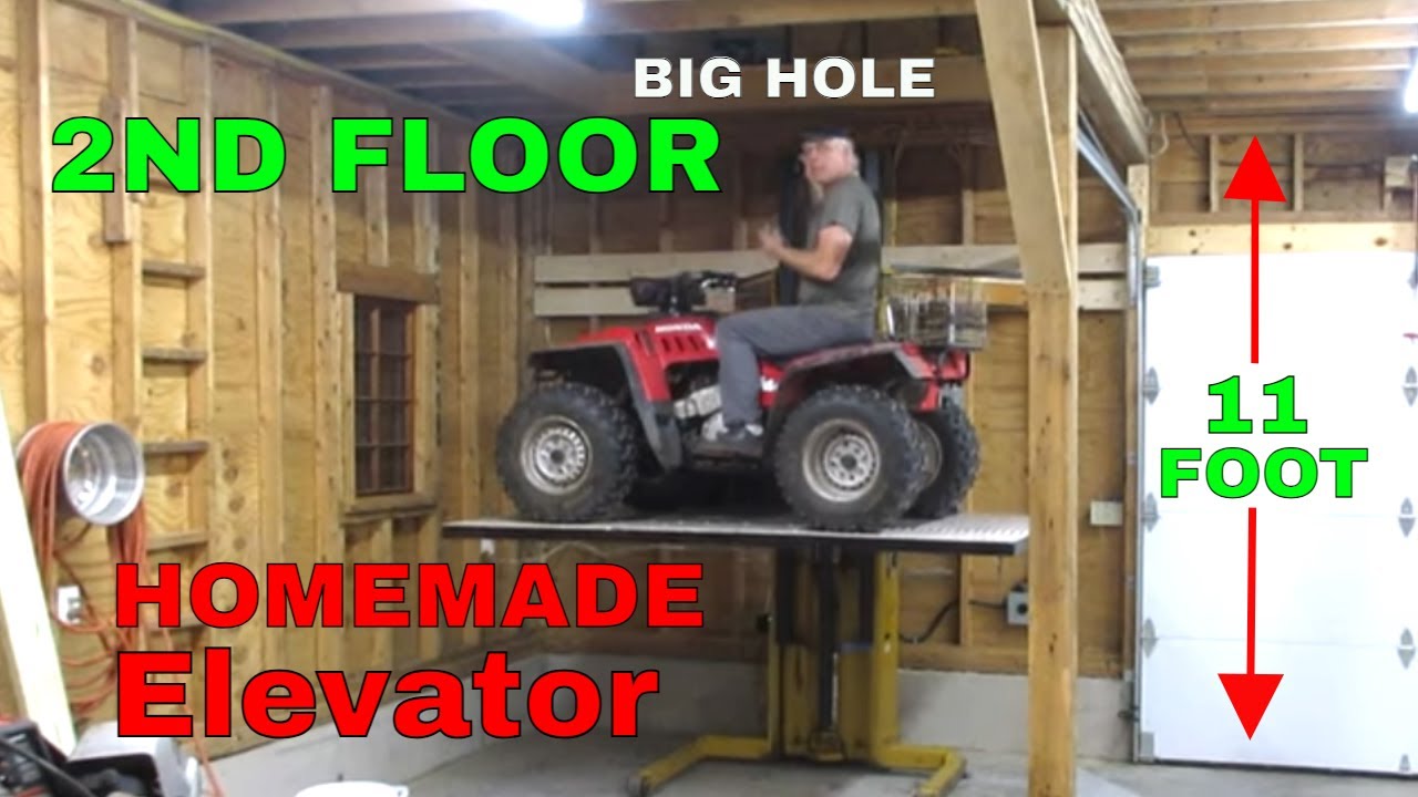 Installing a Homemade Elevator in a Garage DIY - YouTube
