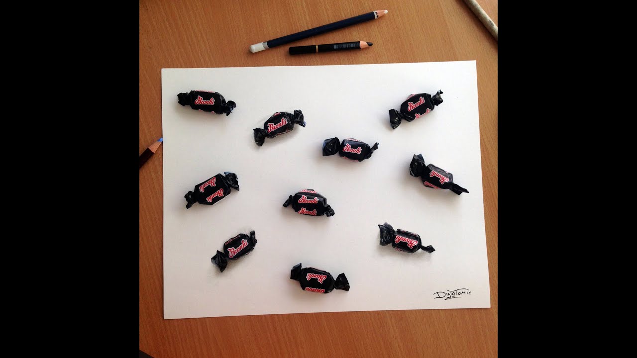 Candy illusion drawing - YouTube
