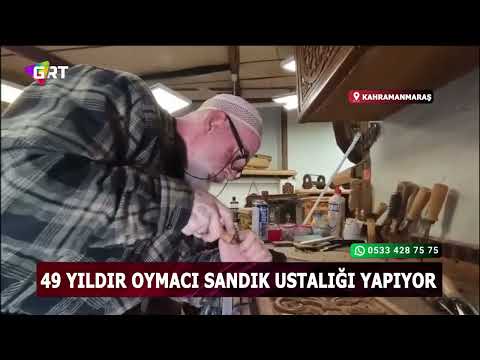 49 yıldır oymacı sandık ustalığı yapıyor
