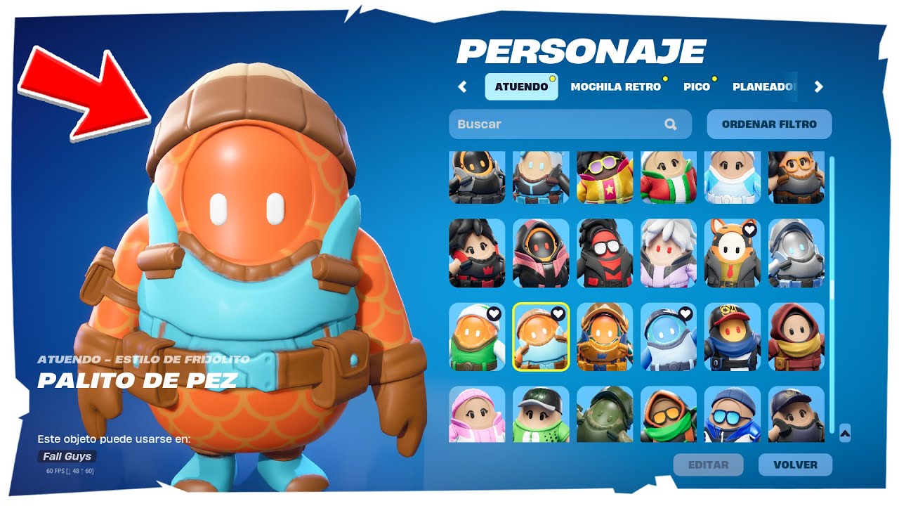 Como CONSEGUIR TODAS TU SKINS de FALL GUYS en FORTNITE - YouTube