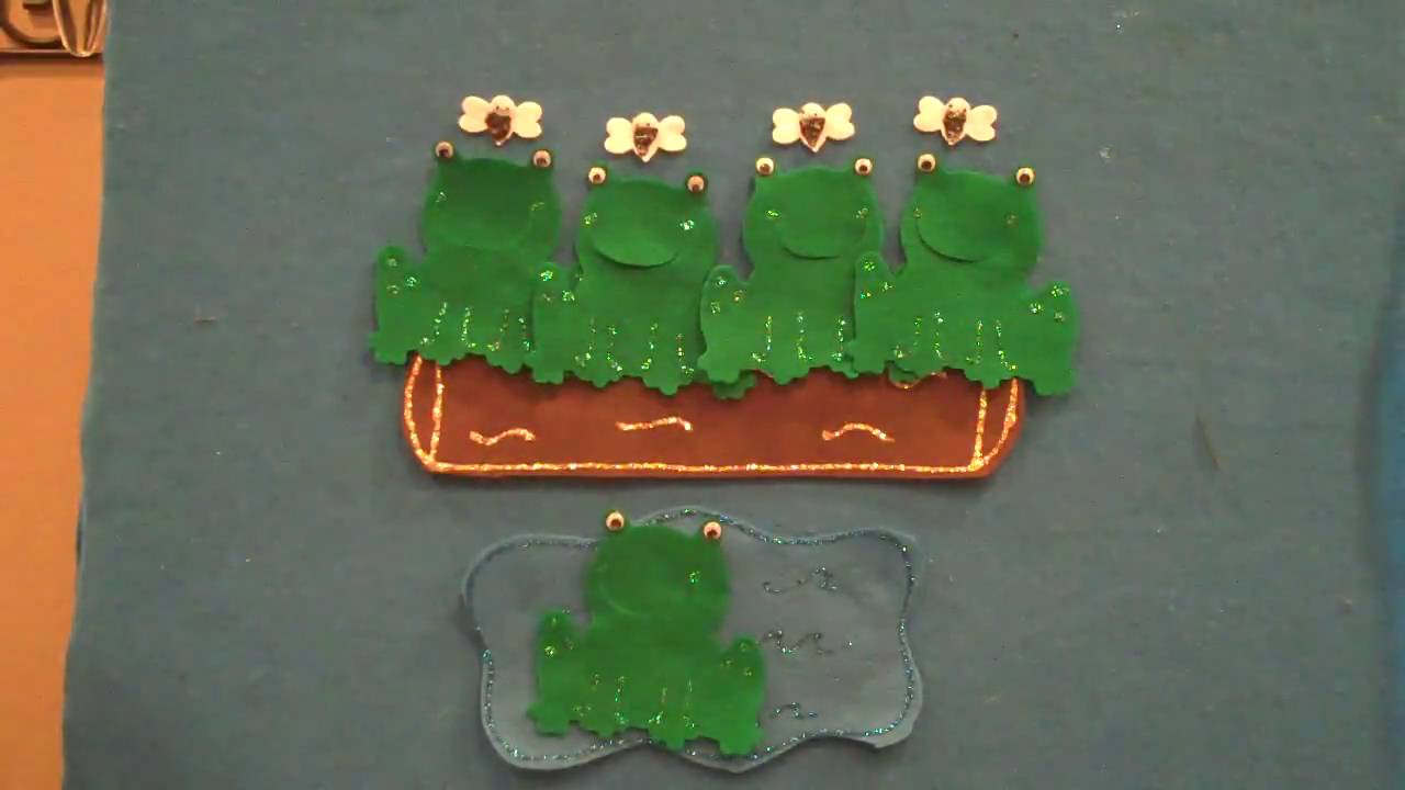 Preschool Songs ~ Five Green and Speckled Frogs Flannel Board Story ...