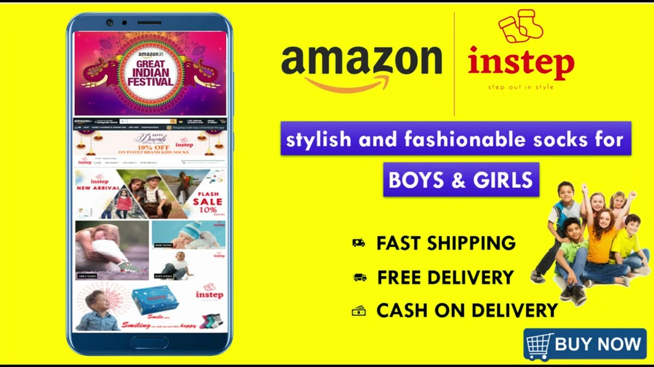Amazon kids socks online shopping Instep Brand - Richworld - YouTube