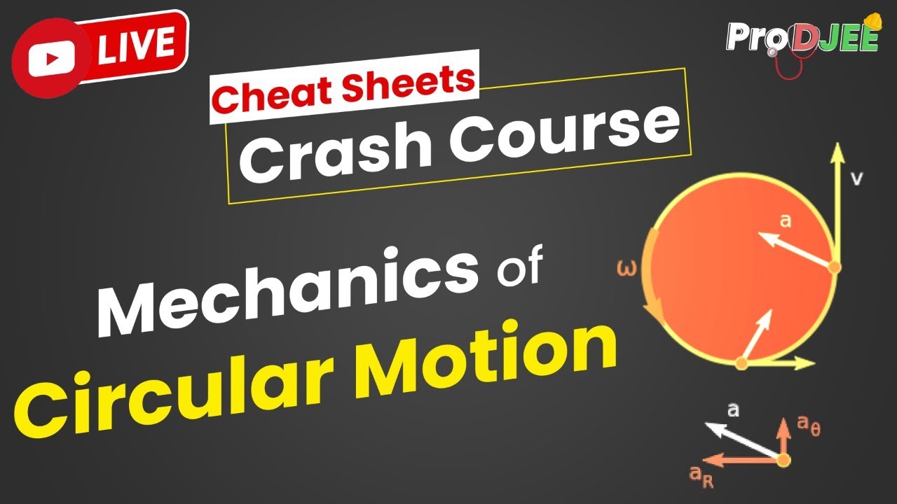 Mechanics of Circular Motion | Crash Course | ProDJEE🔧🧲🩺💉 LiveDaily ...