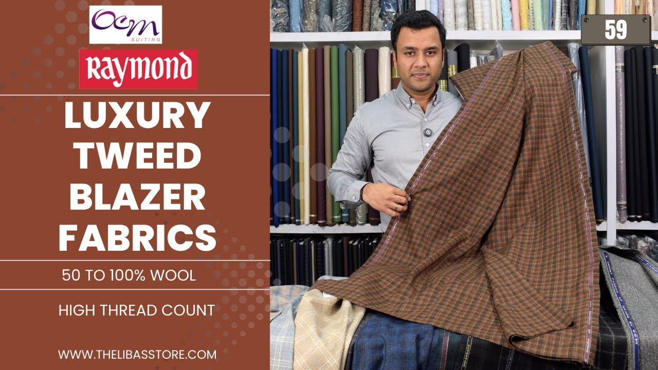 Luxury Raymond & OCM Tweed Blazer Fabrics | Merino Wool | 90’s & 100’s ...