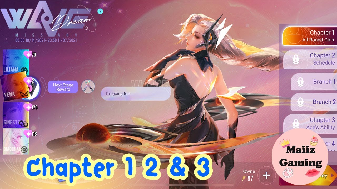 ROV WaVe Miss AOV Yena Chapter 1 2 & 3 | Arena Of Valor | AOV | 傳說對決 ...