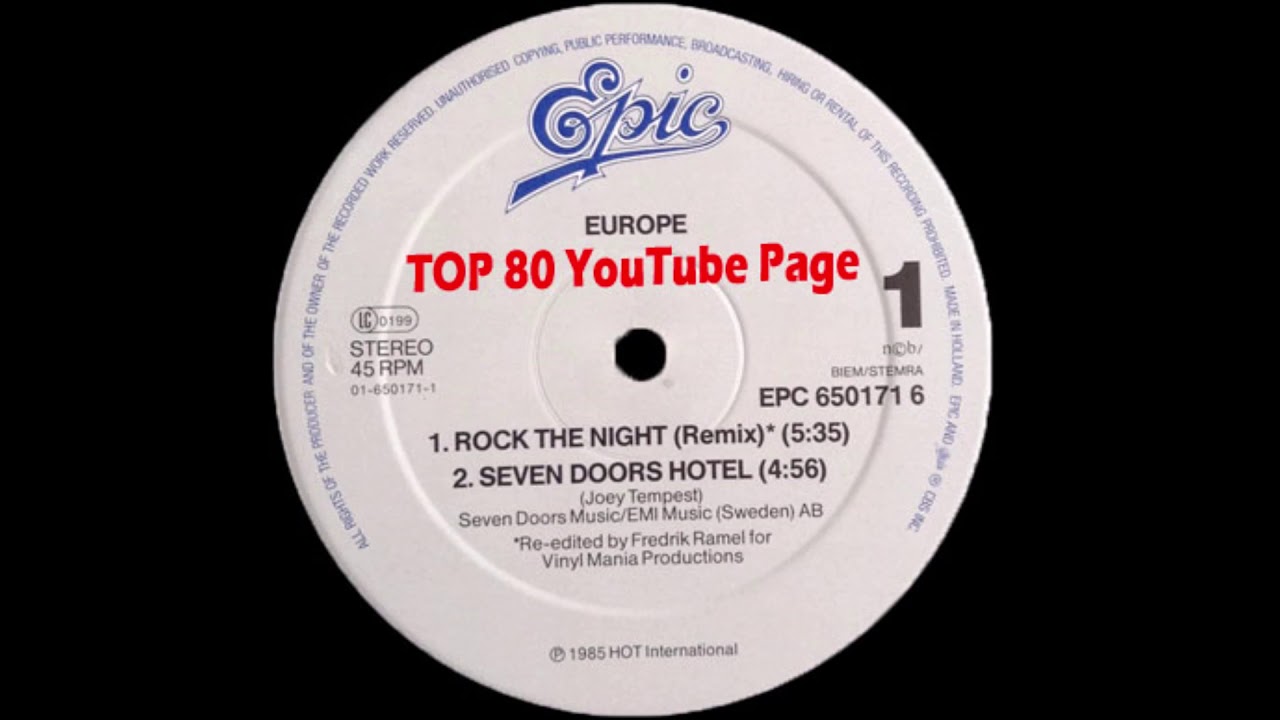 Europe - Rock The Night (A Fredrik Ramel Remix) - YouTube