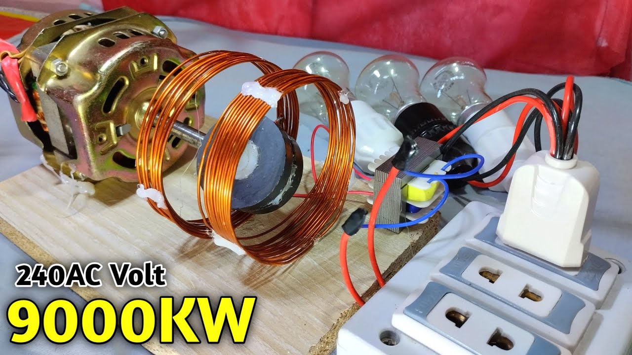 Most Powerful Free Electricity 240V-9000W Generator||Self Running ...