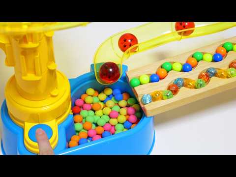 Marble Run Race ASMR ☆ 3 Somen Sliders and DIY Course