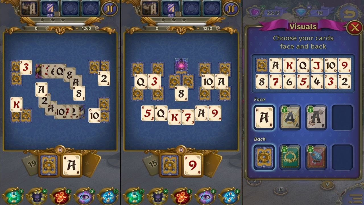 Solitaire Enchanted Deck - free offline pyramid solitaire card game for Android - gameplay ...