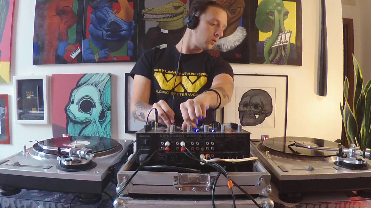 Techno Dj Set vinyl selection from my Home and tracklist - YouTube