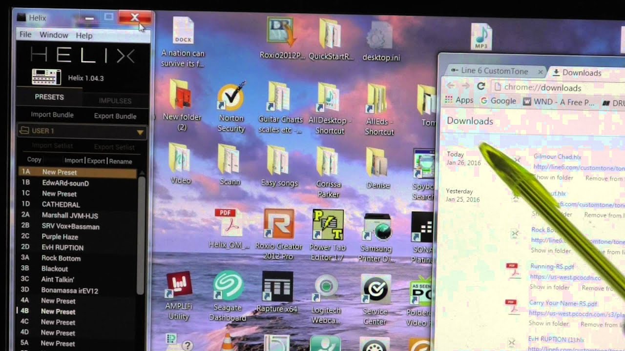 Helix Line 6 Downloading Patches - YouTube