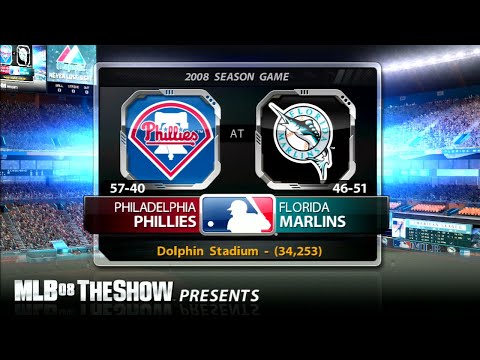 MLB 08: The Show (Florida Marlins Season) Game #98 - PHI @ FLA