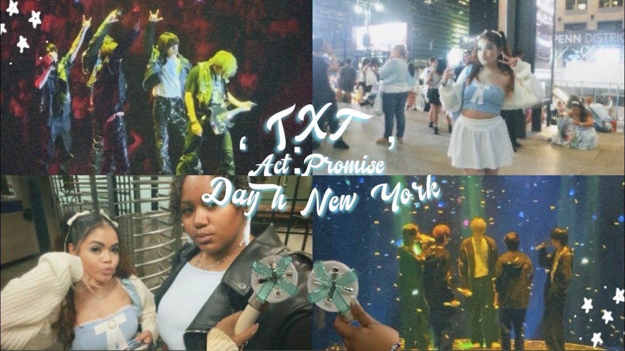 TXT CONCERT VLOG 💎 ‘act:promise’ IN NEW YORK DAY 2, *grwm, merch ...