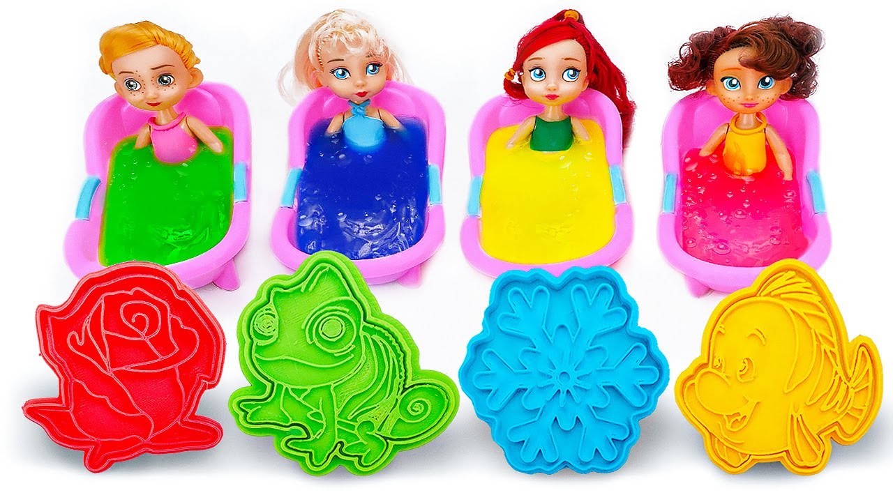 Playing with Princesses & Slime Bath Surprise | Colors | Preschool ...