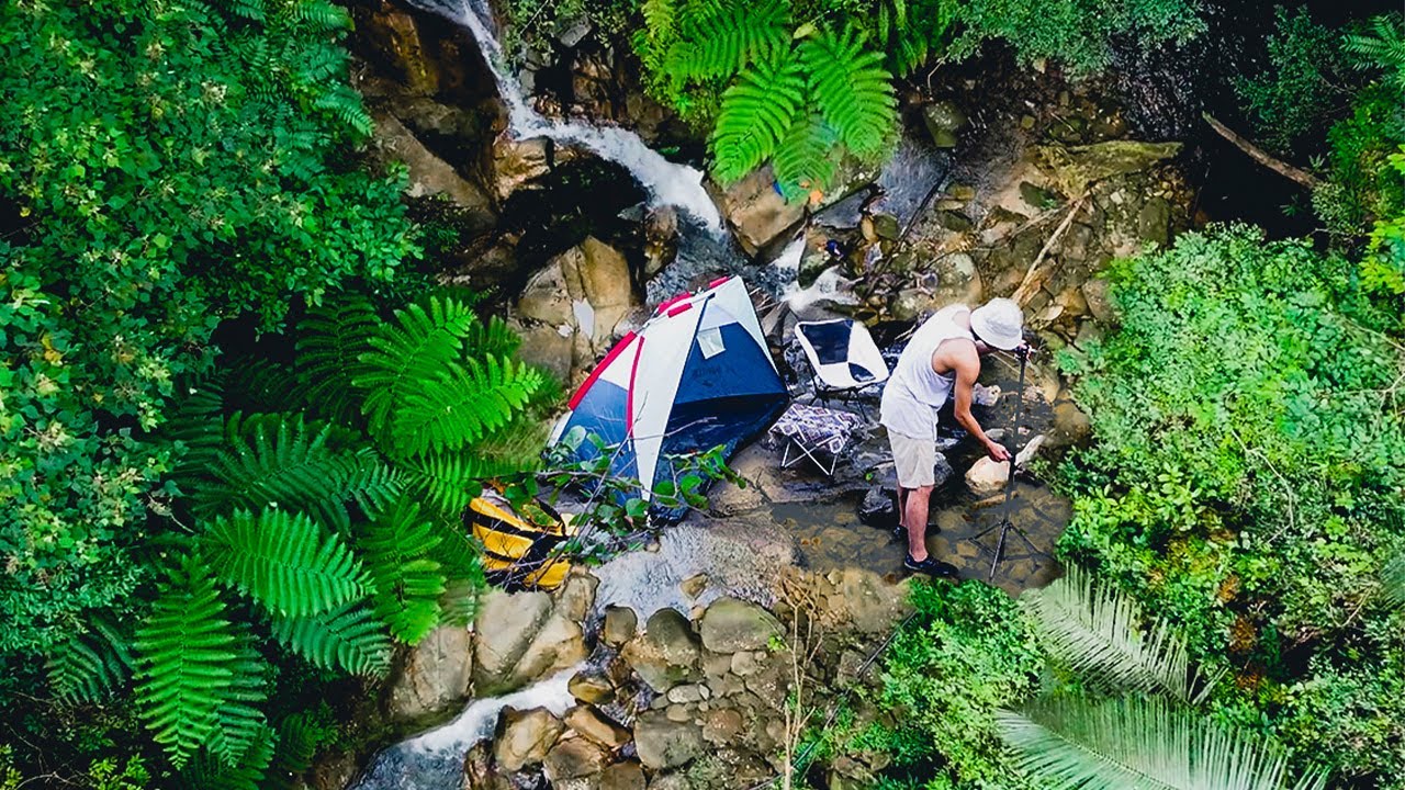 #13 | Solo Camping With new tent in the Forest 🏕 | ASMR | - YouTube