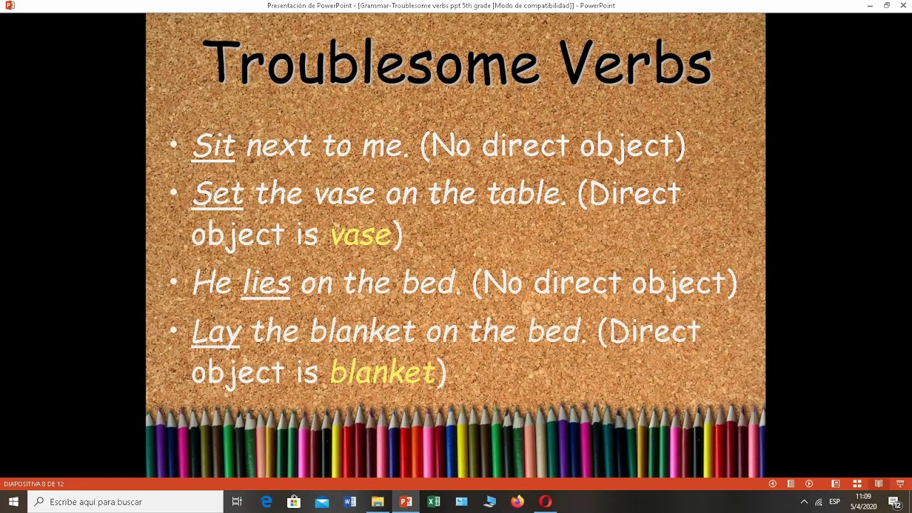 Troublesome verbs and past participles - YouTube