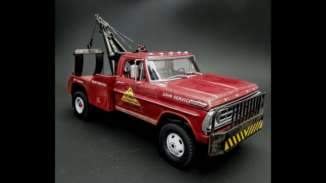 NEW FIRST BUILD! 1972 Ford F350 Tow Truck 390 V8 1/25 Scale Model Kit ...