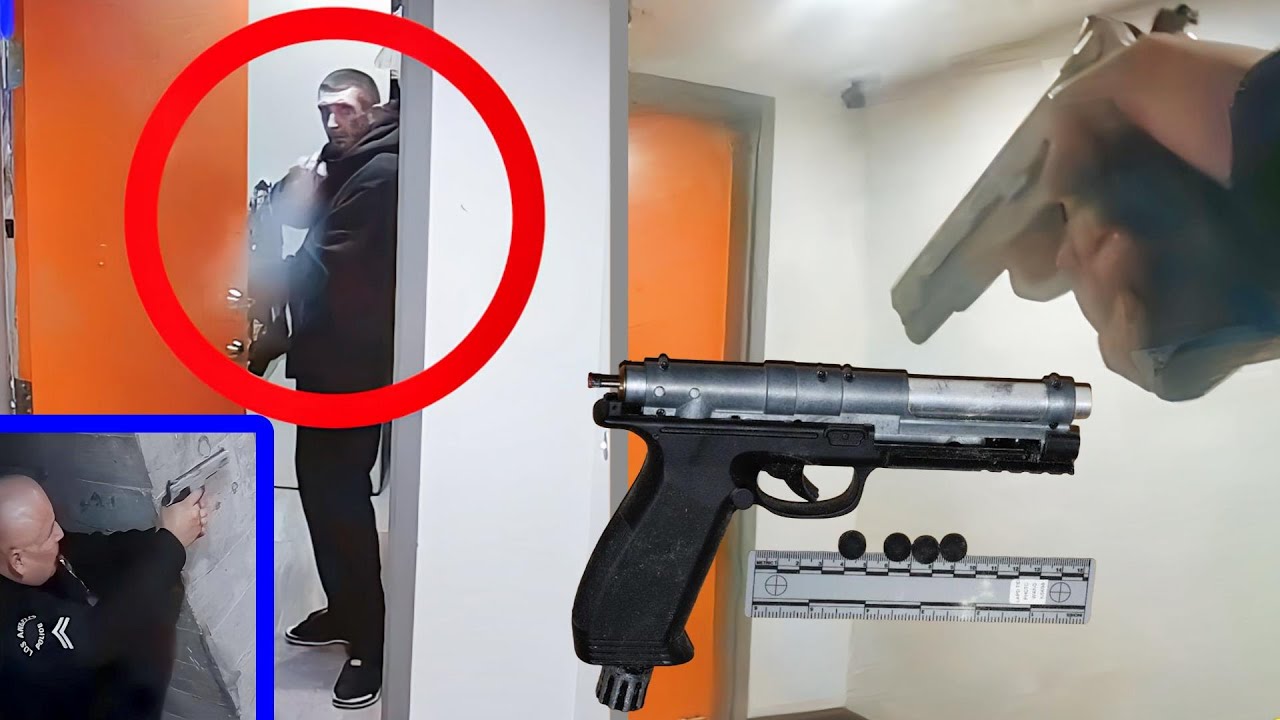 Body Cam: Man Shoots At LAPD Officers With A Rubber Ball Launcher Gun ...