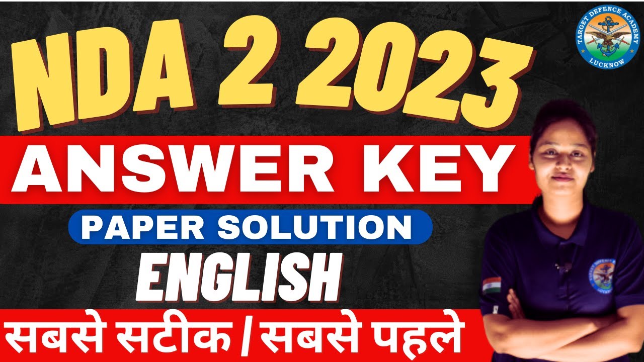 NDA 2 2023 GAT Paper Solution | NDA GAT English Solution | Set - A | NDA GAT English Answer Key ...