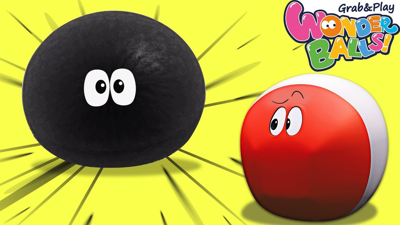Giant Black Crayon vs Colorful Crayons | Squishy Wonderballs | Funny ...