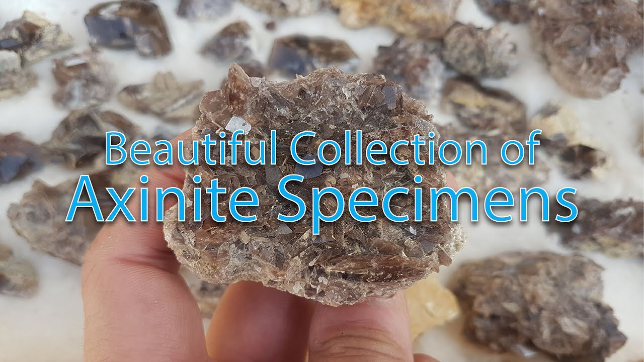 Axinite Mineral Specimens Collection | Axinite (Fe) Crystals - YouTube