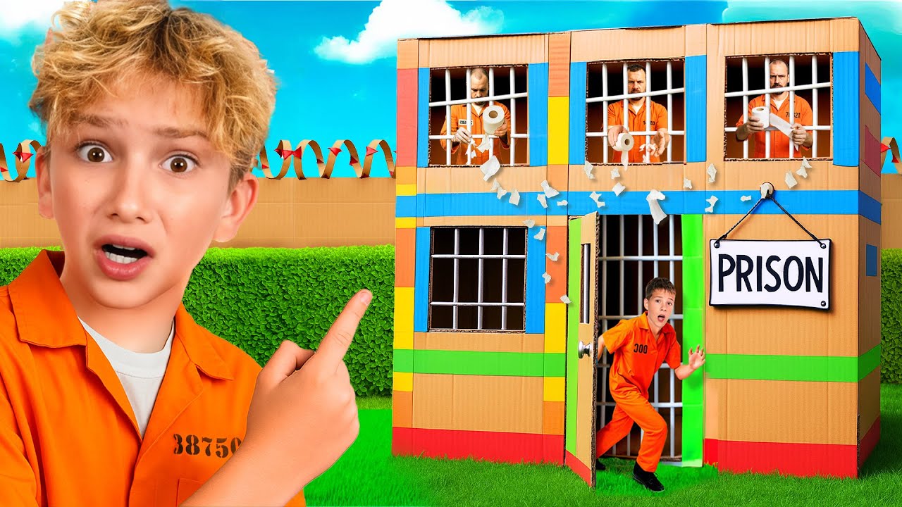 Vlad and Escape from CARDBOARD PRISON Challenge - YouTube