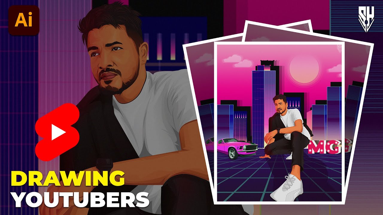 Madan Gowri Vector Art #shorts - YouTube