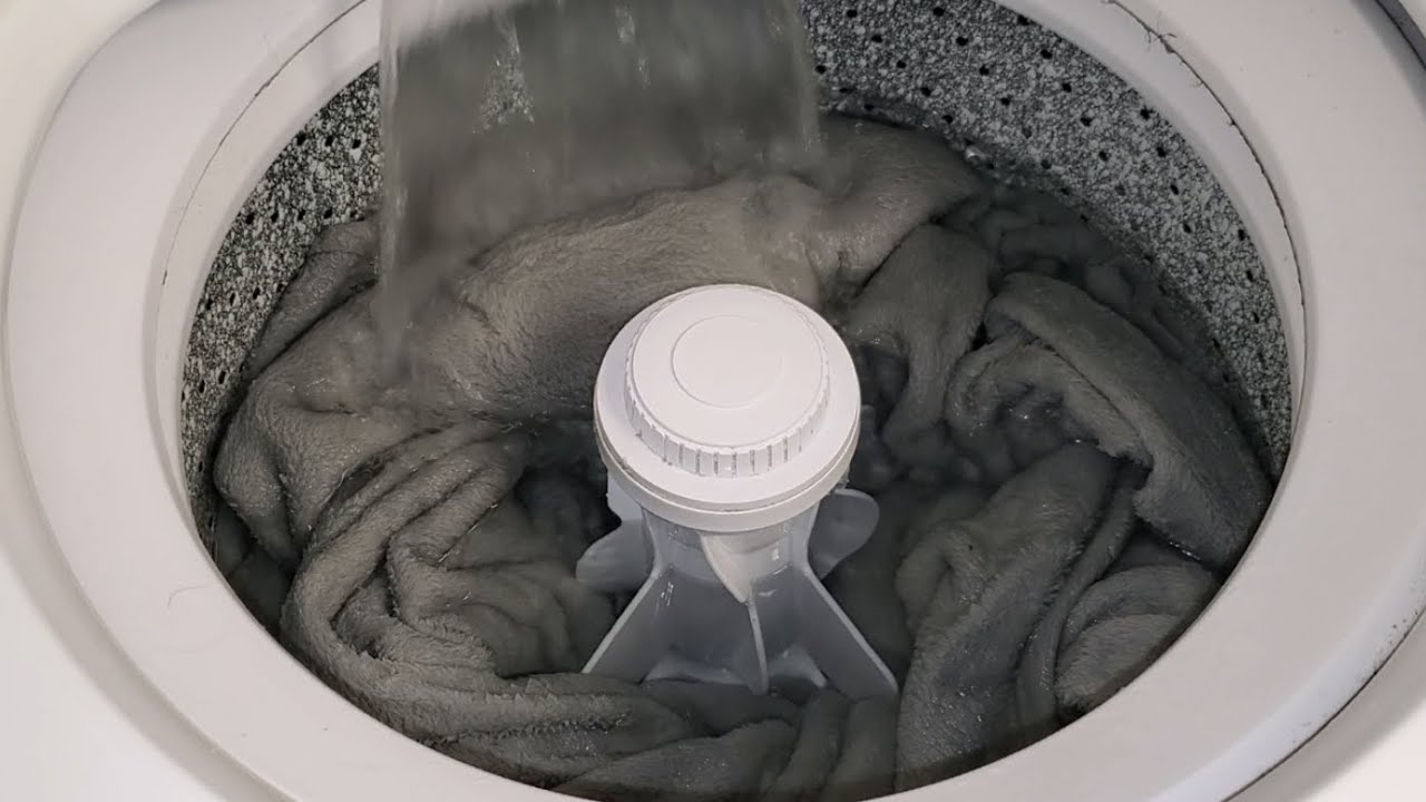 Roper commercial direct drive washer | full permanent press cycle - YouTube