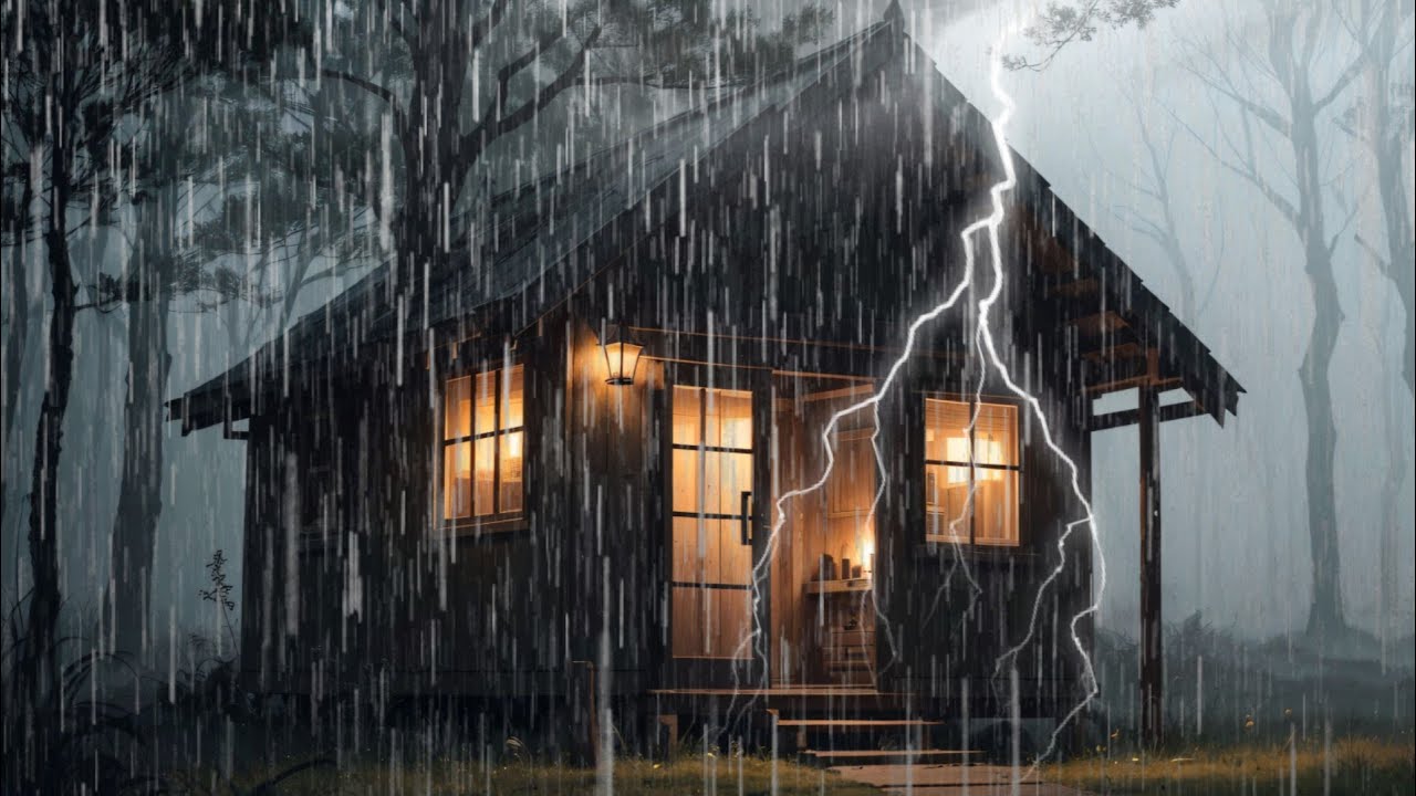 Deep Rain Sounds for Sleeping - Heavy Rain & Thunder Sounds ASMR - YouTube
