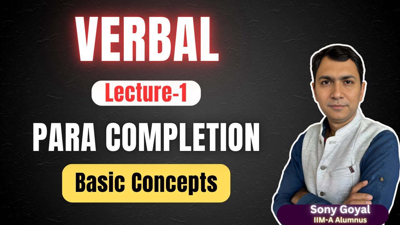 Para Completion Video Lecture 1 | Basic Concepts I Verbal | CAT | SoGo ...