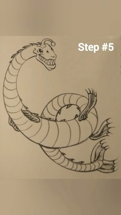 How to draw (WATER DRAGON 🐉💦) Step by step. #draw#drawings#dragon# ...