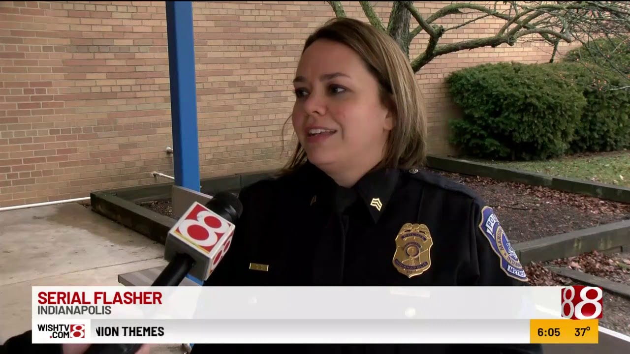 Serial flasher in Indianapolis - YouTube